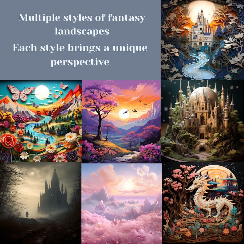 50 Midjourney Prompts, Fantasy Landscape Prompts, AI Art, Midjourney ...