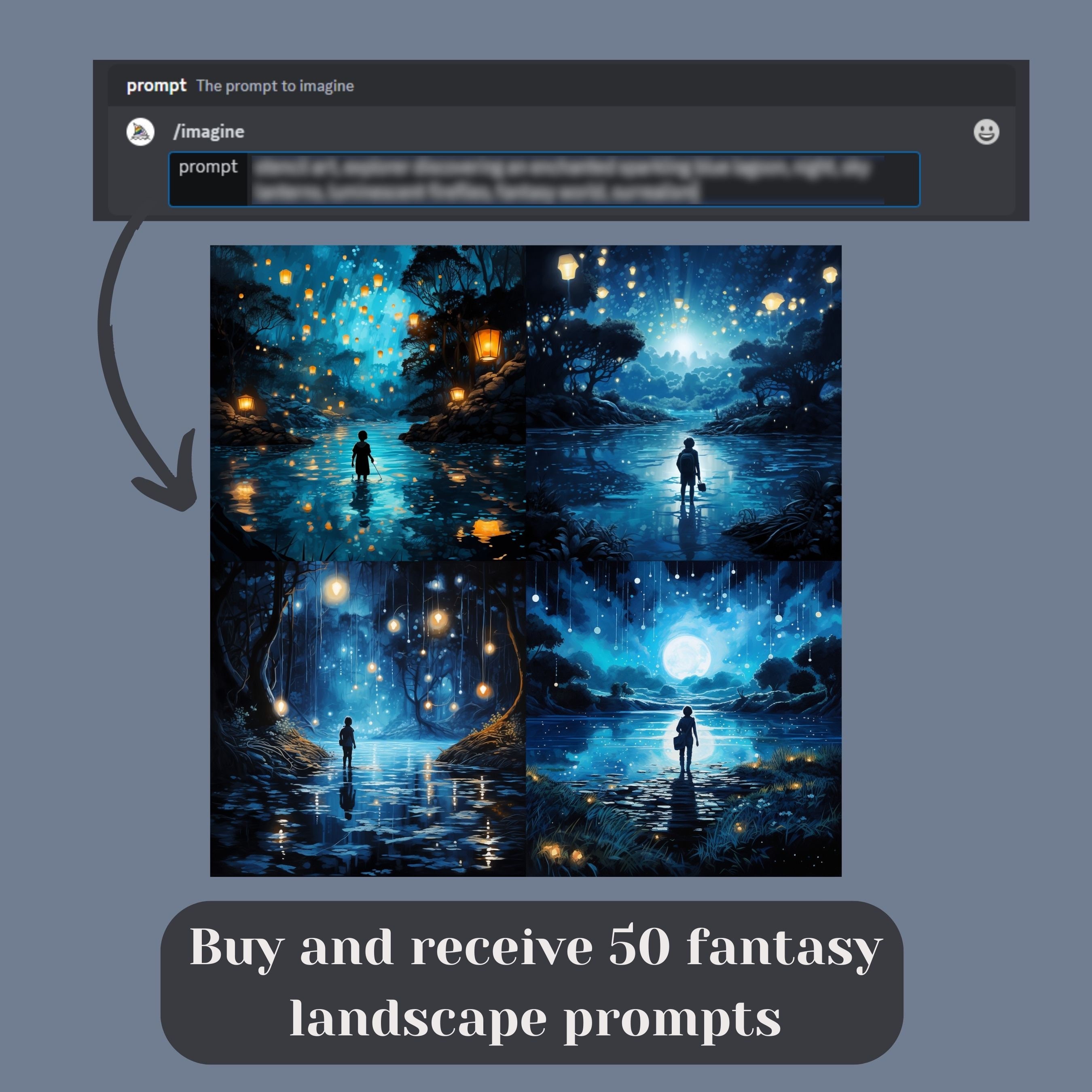 50 Midjourney Prompts, Fantasy Landscape Prompts, AI Art, Midjourney ...