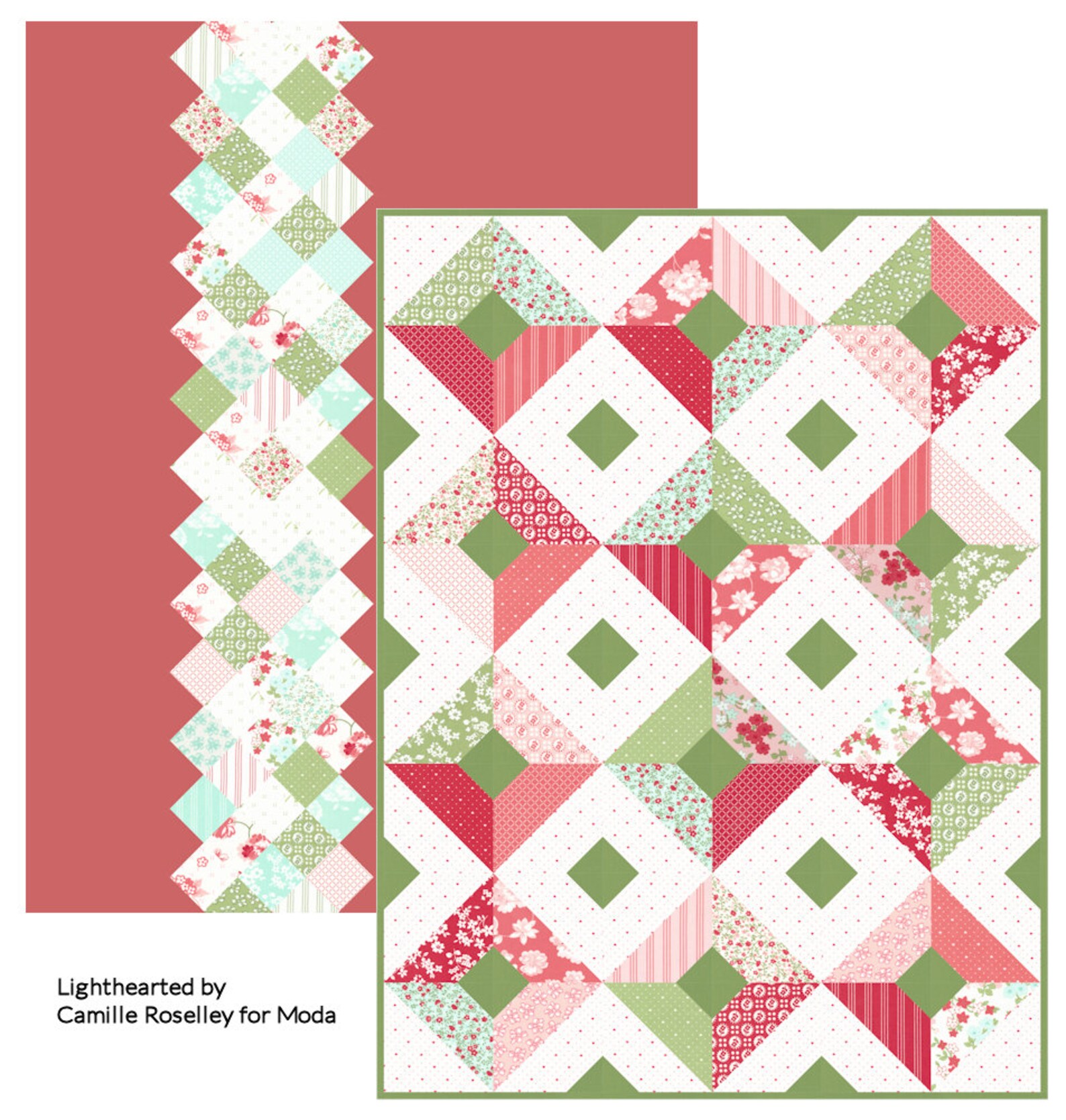 PDF Double-sided Diamond Quilt, an Easy Layer Cake Pattern, by Michelle ...