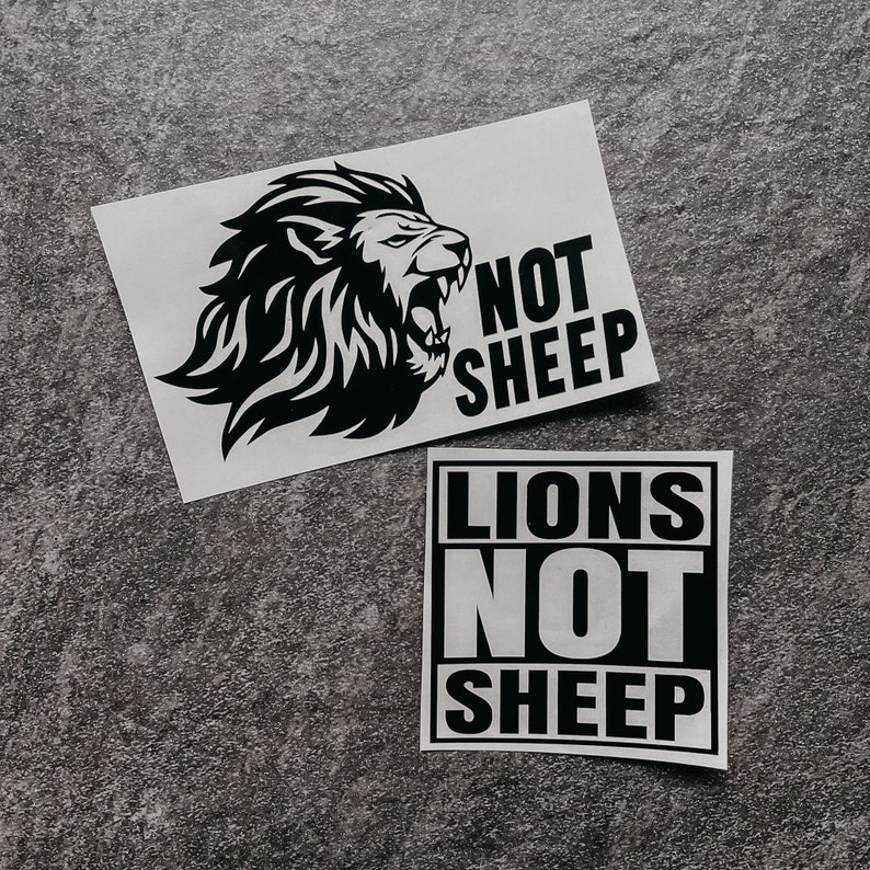 Lions Not Sheep Decal, Lions Not Sheep Label, Lions Not Sheep Car Decal ...