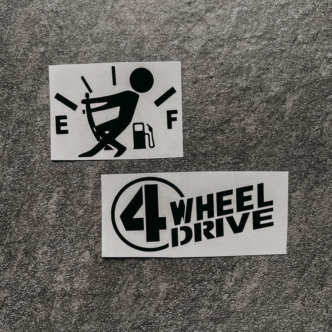 Gas Tank Label, Fuel Tank Decal, 4 Wheel Drive Label, 4 Wheel Drive ...