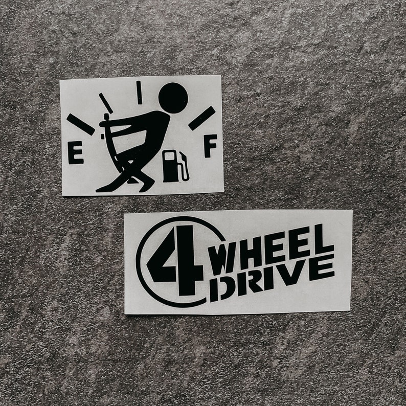 Gas Tank Label Fuel Tank Decal 4 Wheel Drive Label 4 Wheel - Etsy