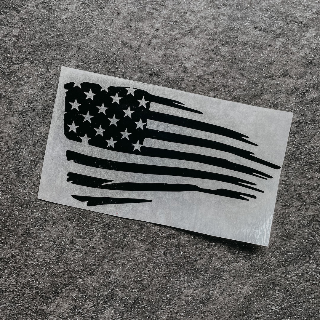 American Flag Decal, Distressed Flag Decal, Patriotic Decals, USA ...