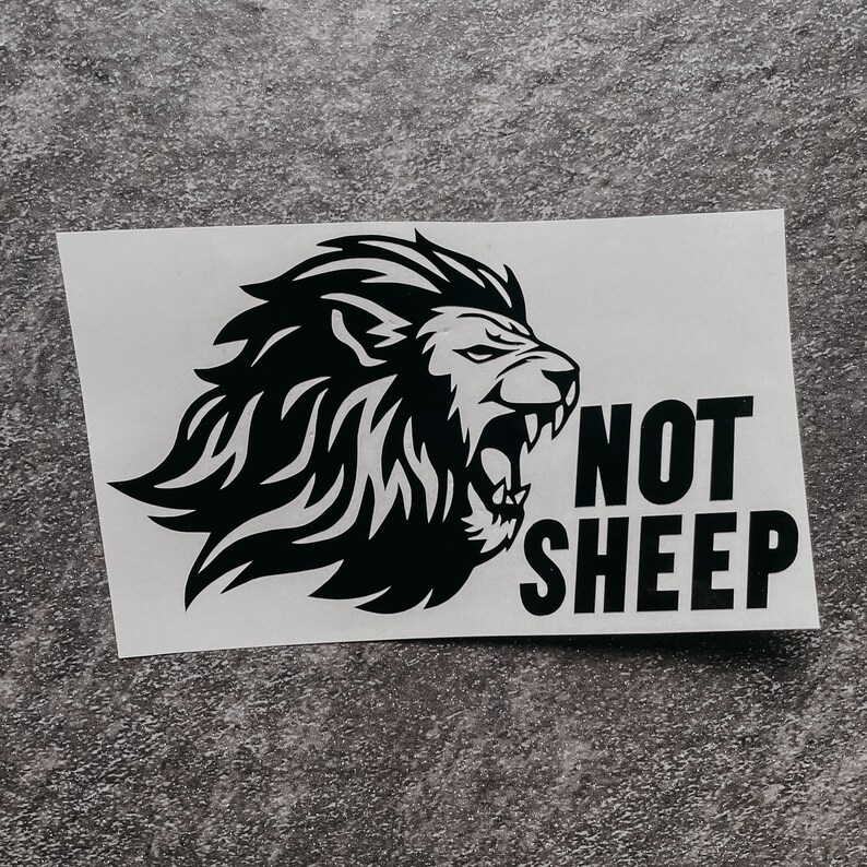 Lions Not Sheep Decal, Lions Not Sheep Label, Lions Not Sheep Car Decal ...