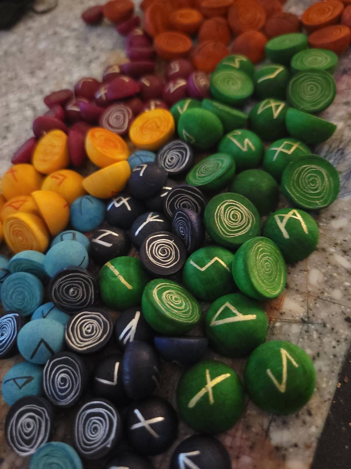 Mini Elder Futhark Rune Set Divination Set Norse Wood Runes Handcrafted ...