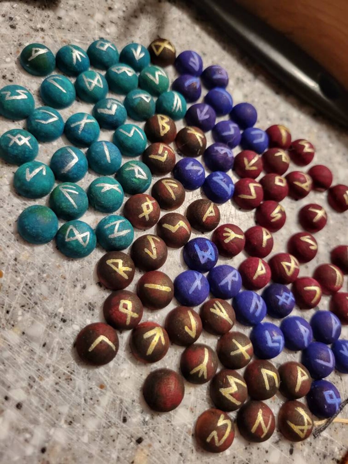 Mini Elder Futhark Rune Set Divination Set Norse Wood Runes Handcrafted ...