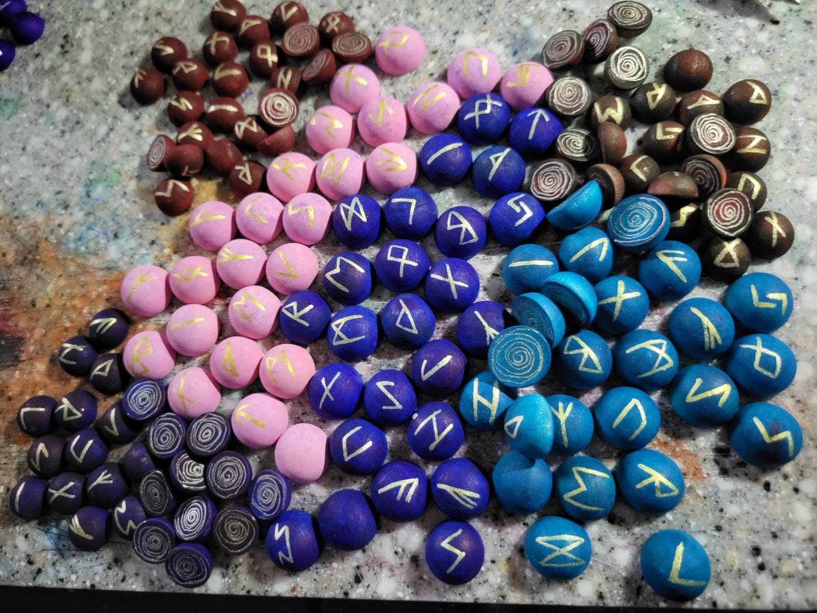 Mini Elder Futhark Rune Set Divination Set Norse Wood Runes Handcrafted ...