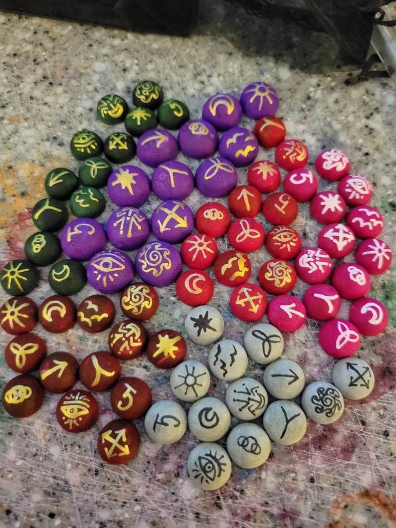 Mini Witches Runes Set Divination Set Wood Runes - Etsy