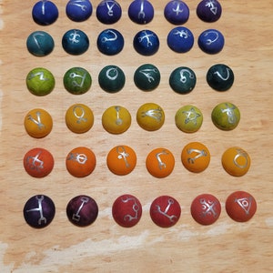 Mini Janarric Rune Set Sea Witch Runes Italian Sea Runes Divination Set ...