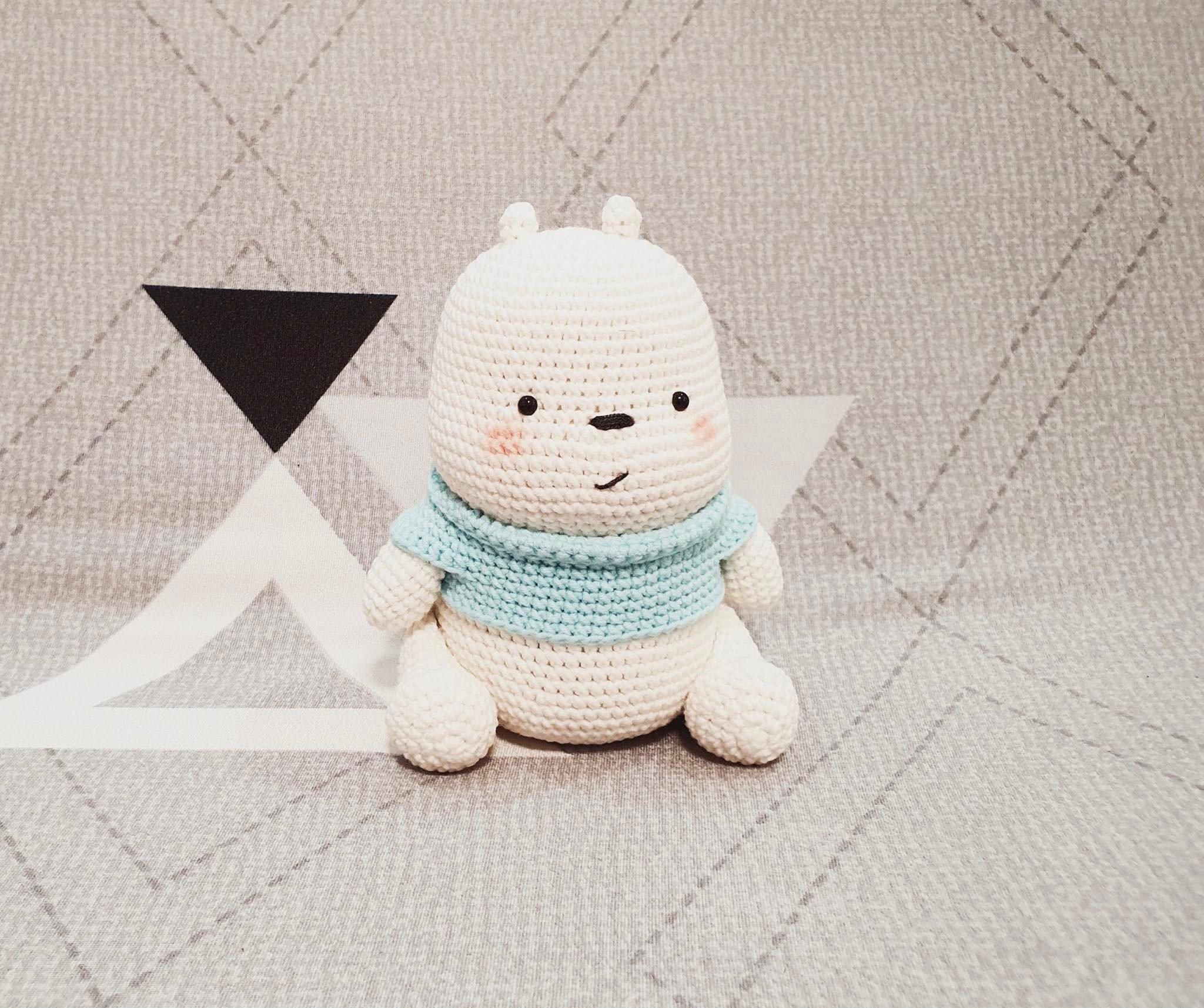We Bare Bears, Grizzly Bear, Panda Bear, Ice Bear, Teddy Bear Crochet ...