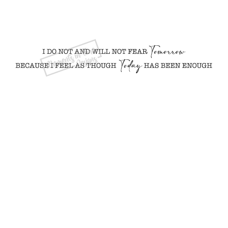 I Do Not Fear SVG, PNG, JPEG, Sublimation - Etsy
