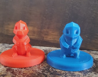 Game Pieces Charmander and Squirtle Checker Pawns Set of 24 Pokemon ...