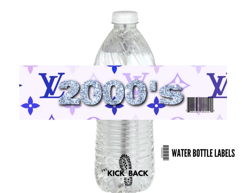 Digital Download Custom Water Bottle Labels Y2k Party water - Etsy