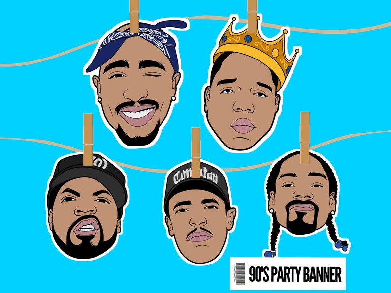 90s Hip Hop, 90s Party Decorations, 90s Party, Cupcake Toppers, Tupac ...