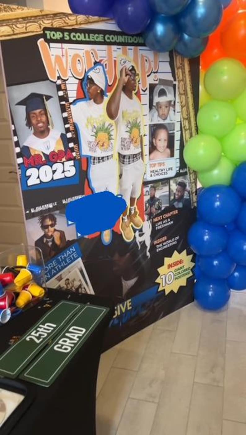 Y2K Magazine Cover Backdrop: 2000s Party Decoration (digital Download ...