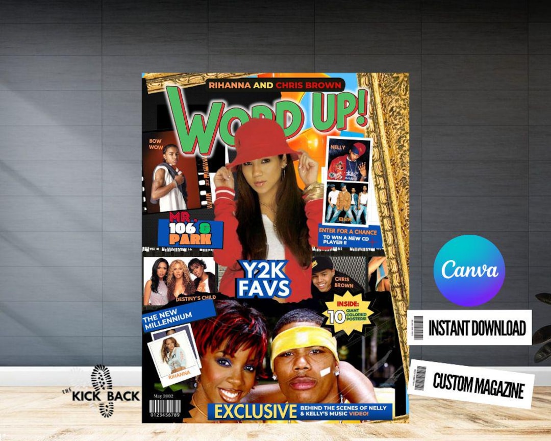 Custom Y2K Magazine Cover | 2000s Party Backdrop (digital Download) - Etsy