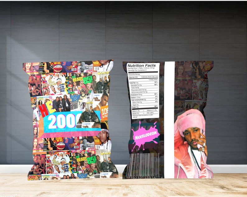 2000s Party Decoration Bundle: Backdrop, Water Bottle Labels (digital ...