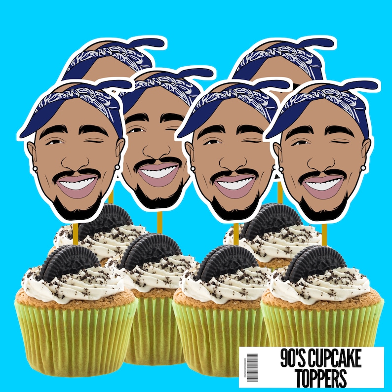 90s Hip Hop Cupcake Toppers: Tupac, Biggie, Dr. Dre (digital Download ...