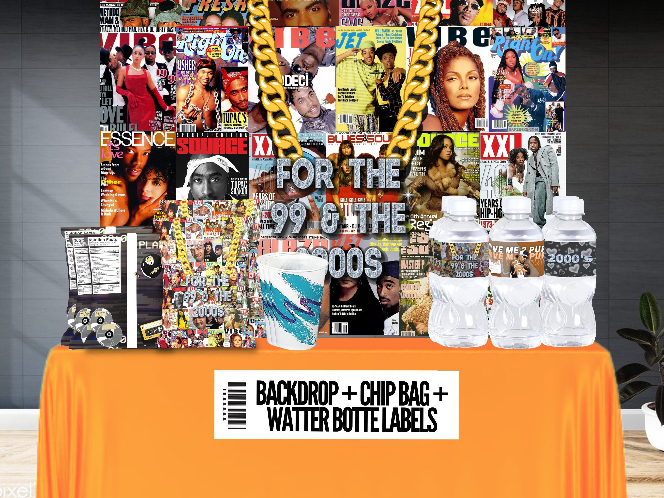 2000s Party Backdrop Bundle: Y2K Hip Hop Theme (digital Download) - Etsy