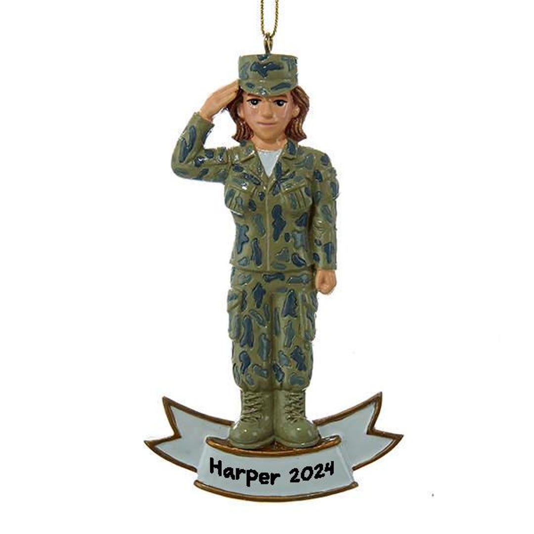 Personalized Army Christmas Ornament 2025 - U.S. Army Soldier Military ...