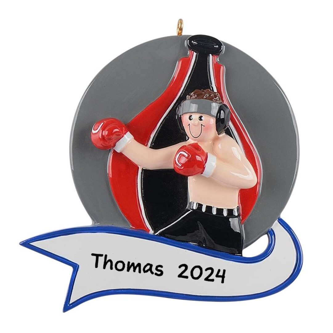 Personalized Boxing Christmas Ornament 2025 - Custom Boxer Gift, Male ...