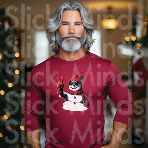 Snowman Peace Sign PNG: Christmas Sublimation Design (digital Download ...