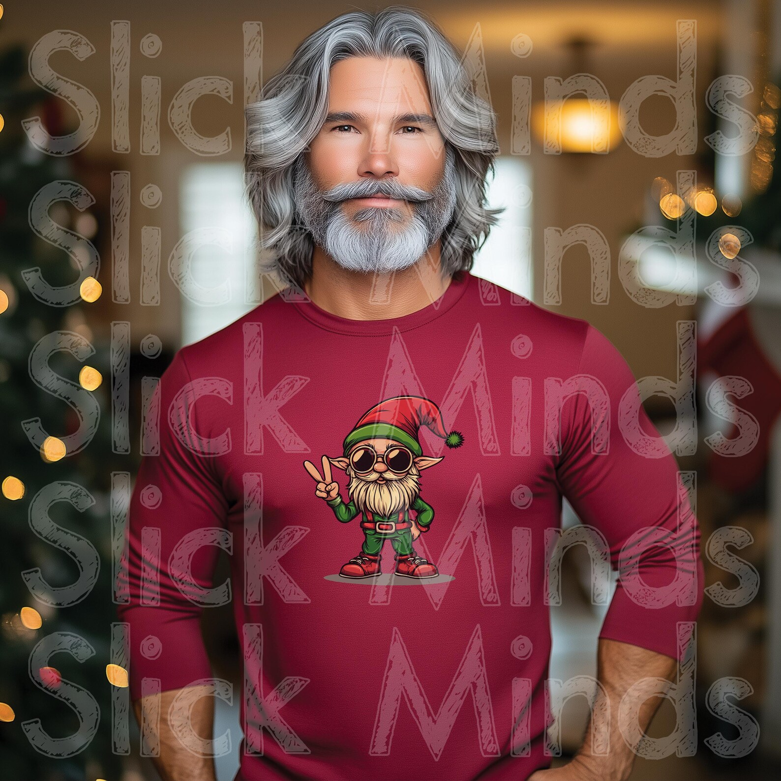 Elf Peace Sign PNG: Christmas Sublimation Design (digital Download) - Etsy