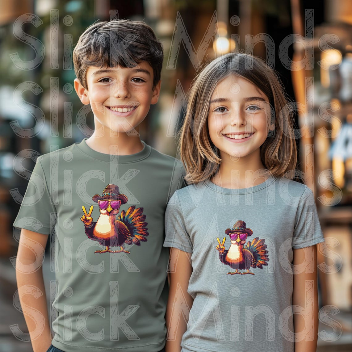 Thanksgiving Turkey Peace Sign PNG: Festive Holiday Sublimation Design ...