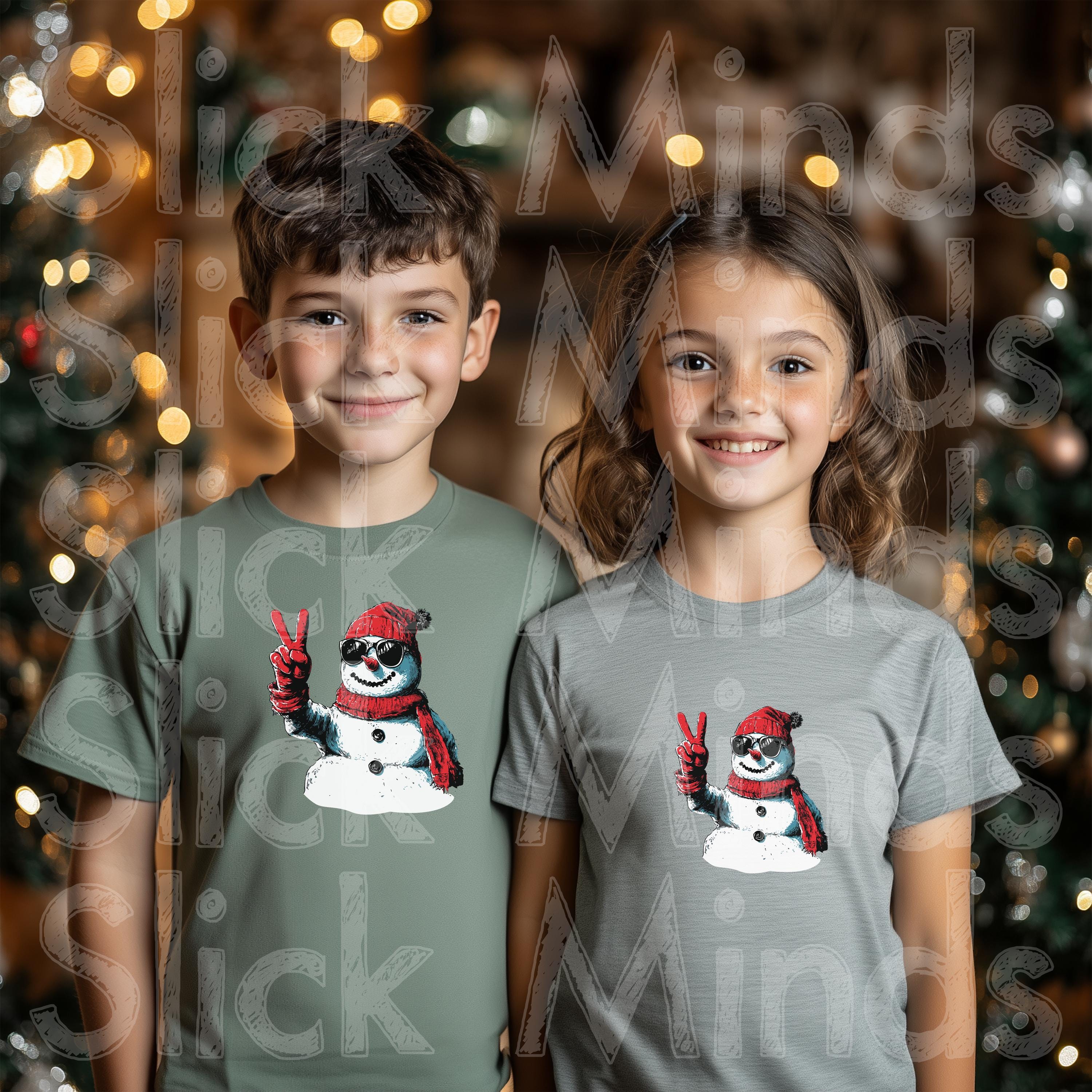 Snowman Peace Sign PNG: Christmas Sublimation Design (digital Download ...