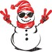 Snowman Peace Sign PNG: Christmas Sublimation Design (digital Download ...