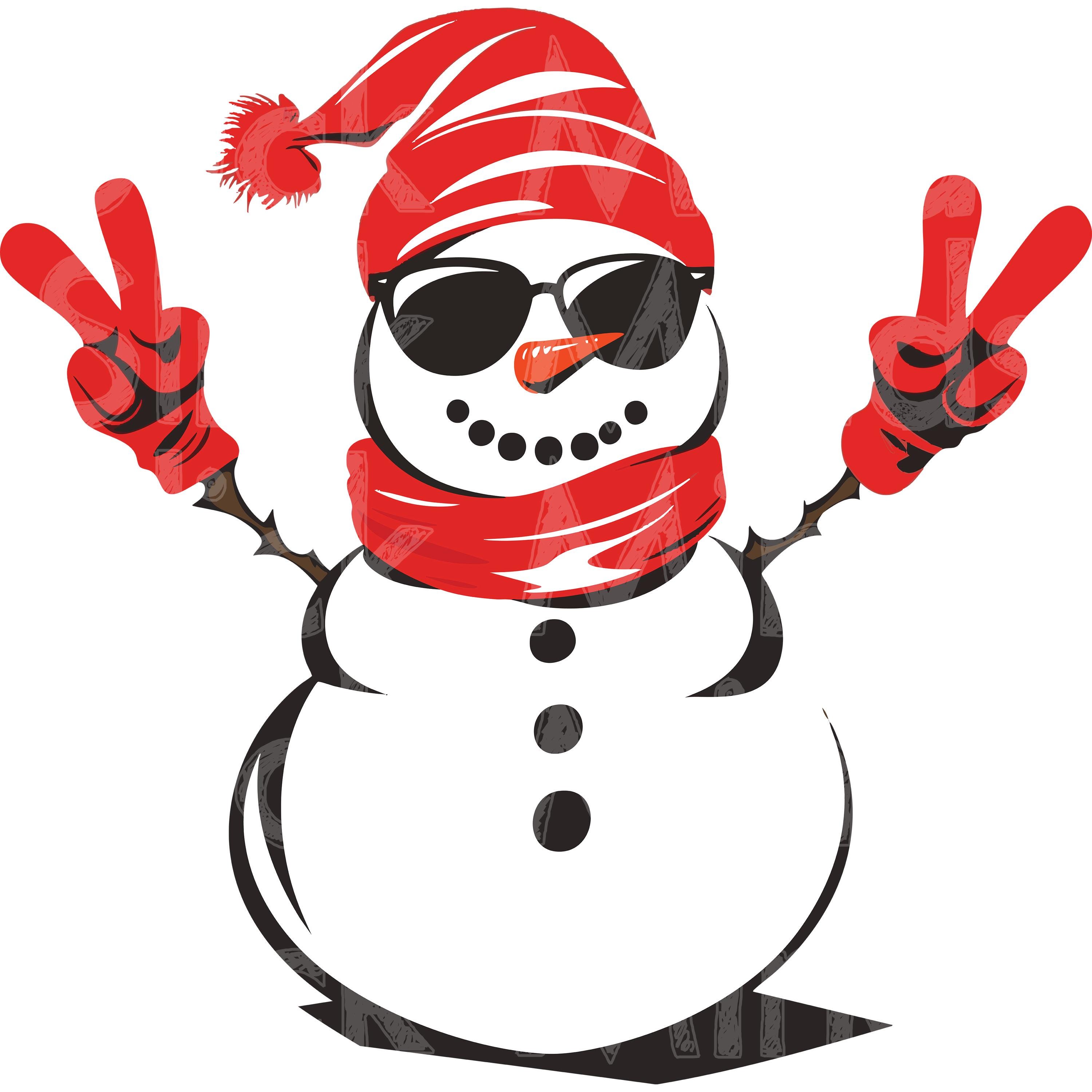 Snowman Peace Sign PNG: Christmas Sublimation Design (digital Download ...