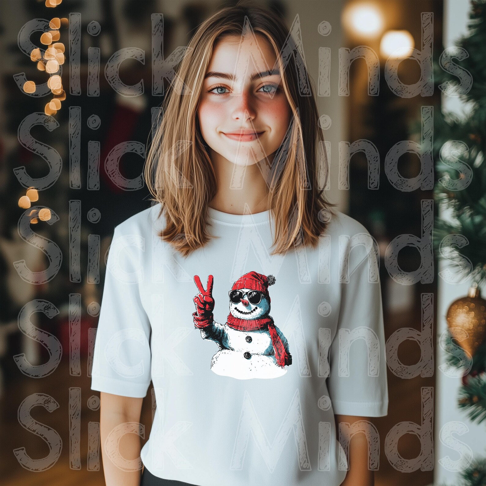 Snowman Peace Sign PNG: Christmas Sublimation Design (digital Download ...