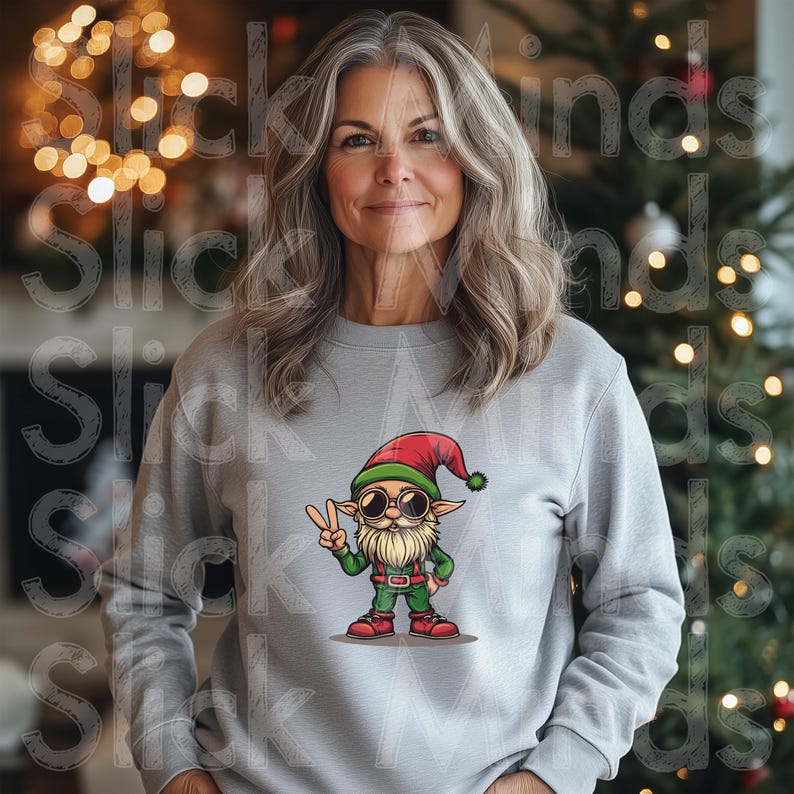 Elf Peace Sign PNG: Christmas Sublimation Design (digital Download) - Etsy