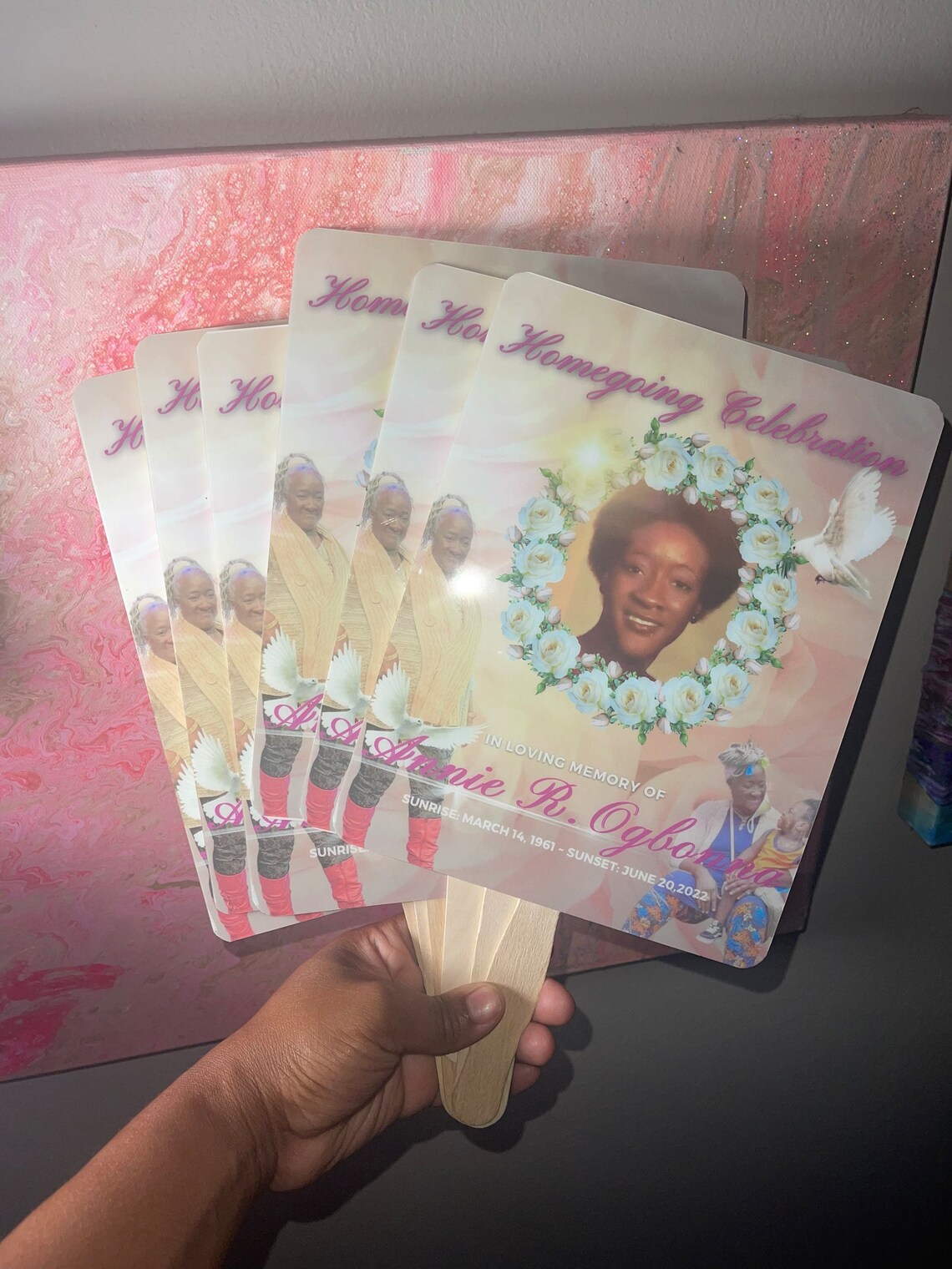 CHURCH FUNERAL FANS Memorial Favors Personalized Memorial - Etsy