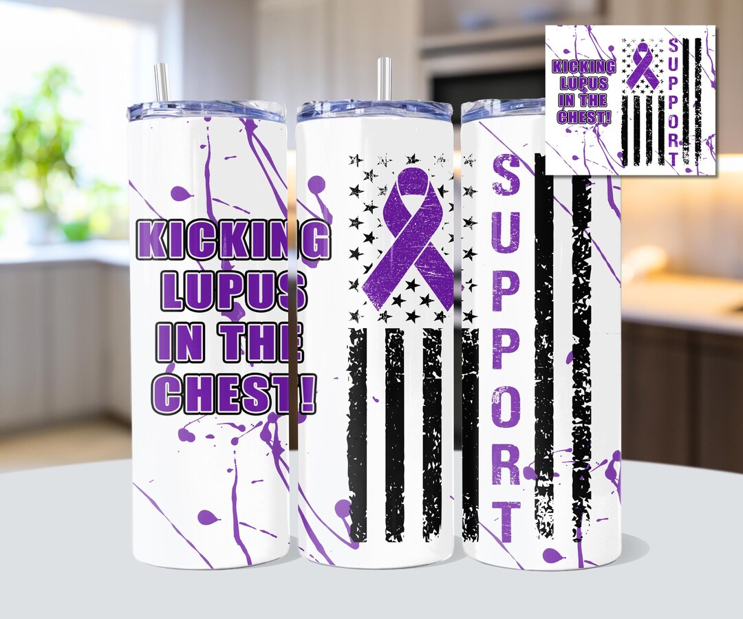 SUPPORT LUPUS Warrior 20oz Tumbler / Stainless Steel, Custom, Hot or ...