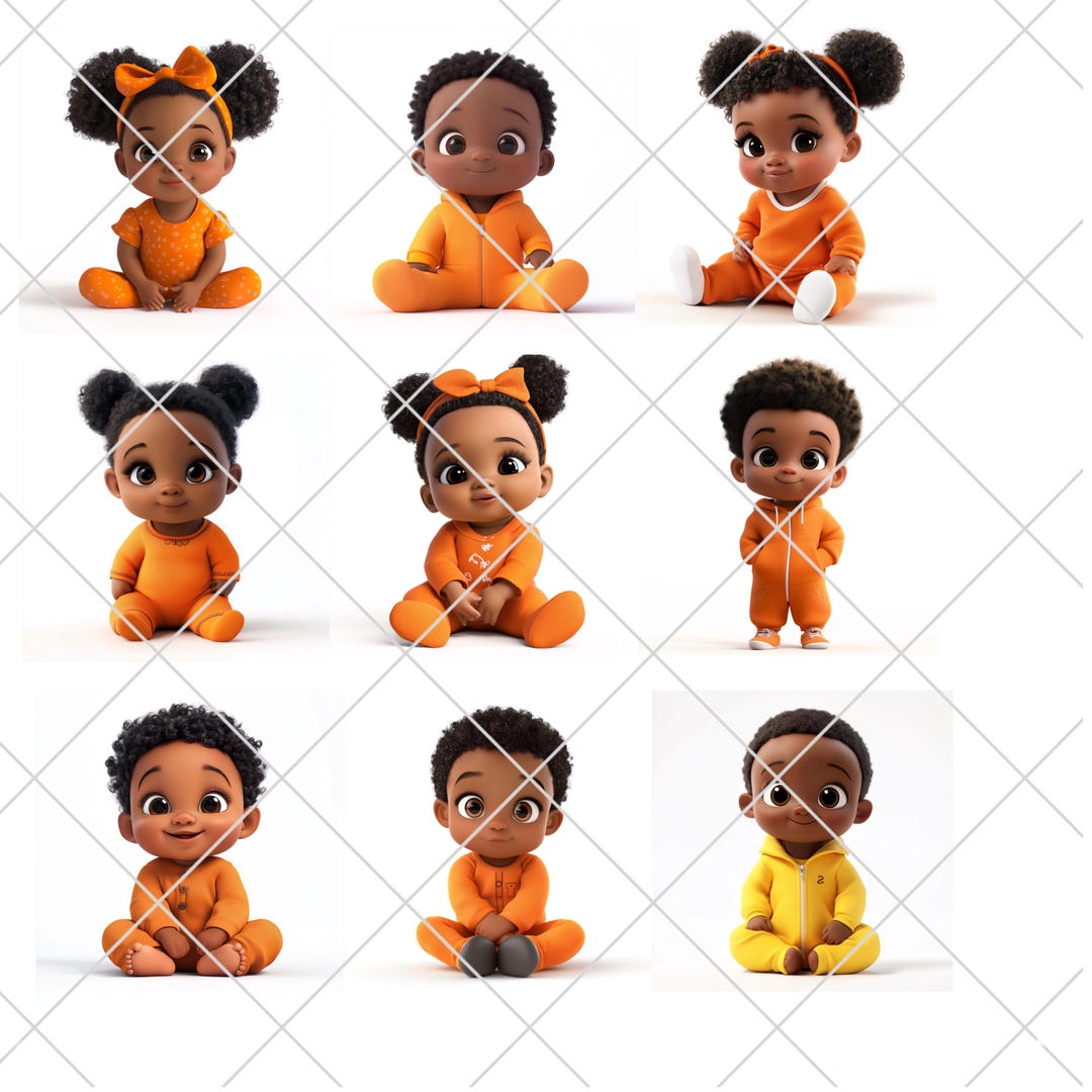 Animated Clipart Babies AI/ Young Kids PNG Bundle / JOURNALS/ Birthday ...