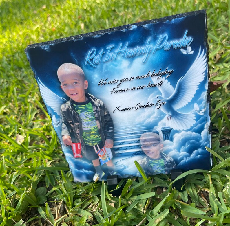 In Loving Memory Custom Printed Rock Slate, Personalized, Rest in ...