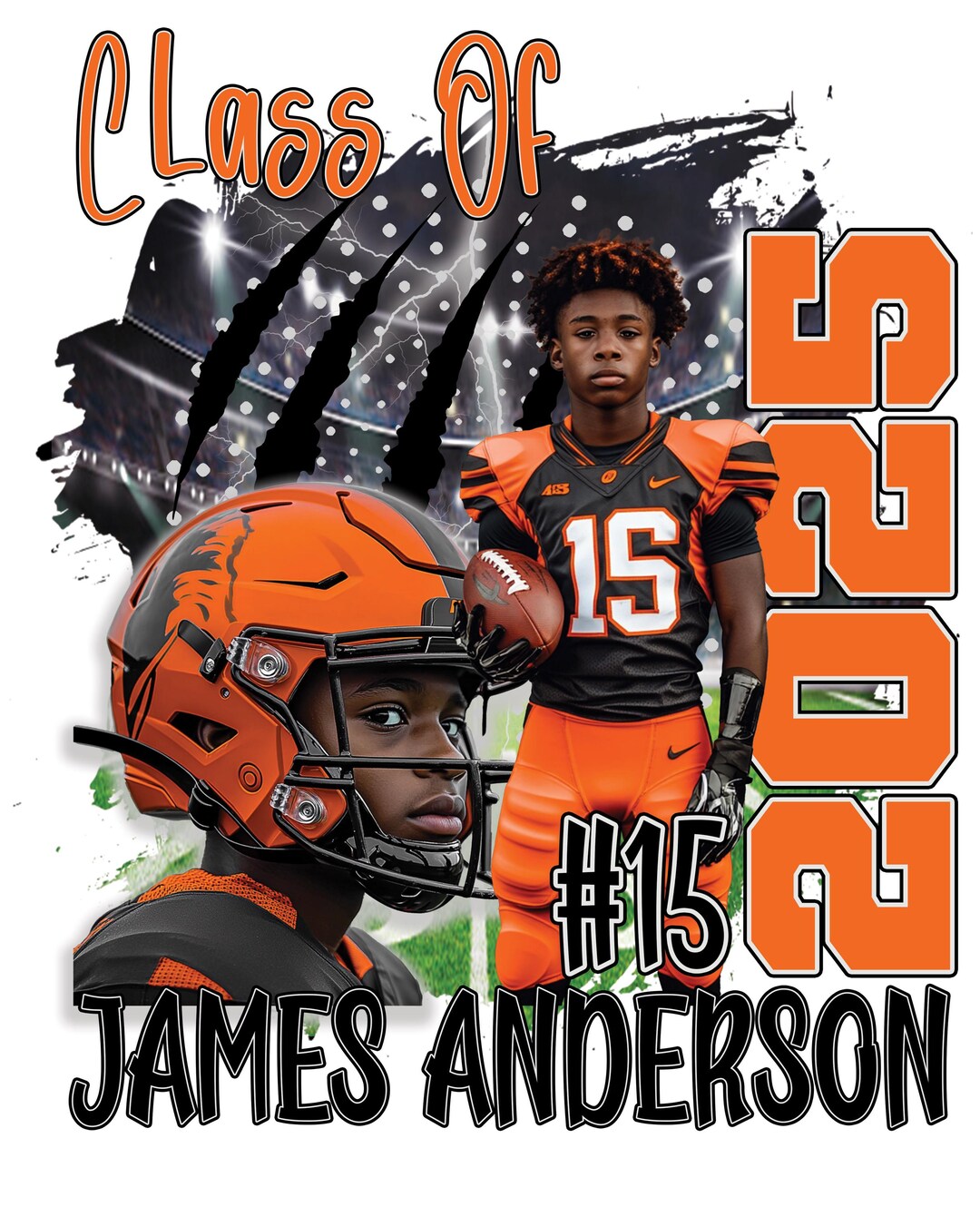 GRADUATION Senior 2025, Football, Football Senior Photoshop Background ...