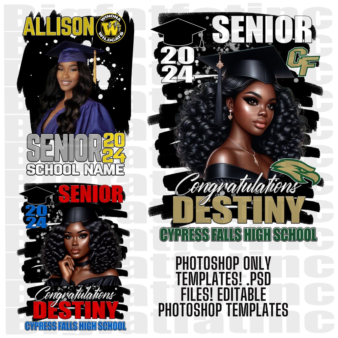 Congrats Grad Senior 2024 PSD Background Template Crafting Photoshop ...
