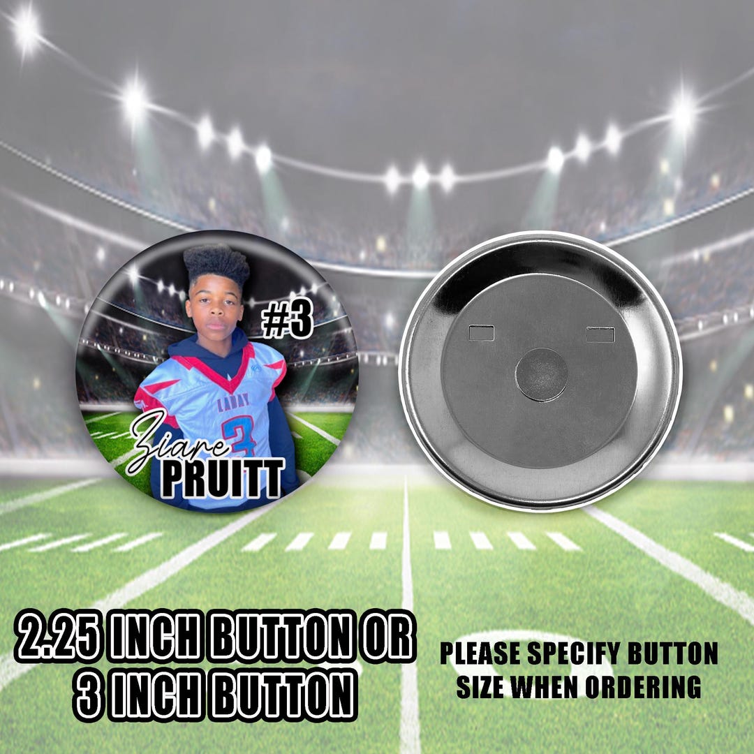 Sports Team Button, Spirit Button| Personalized Button| Football| Cheer ...