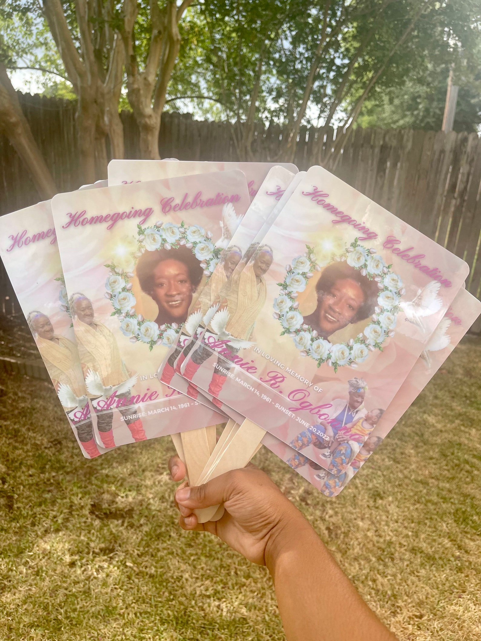 CHURCH FUNERAL FANS Memorial Favors Personalized Memorial - Etsy