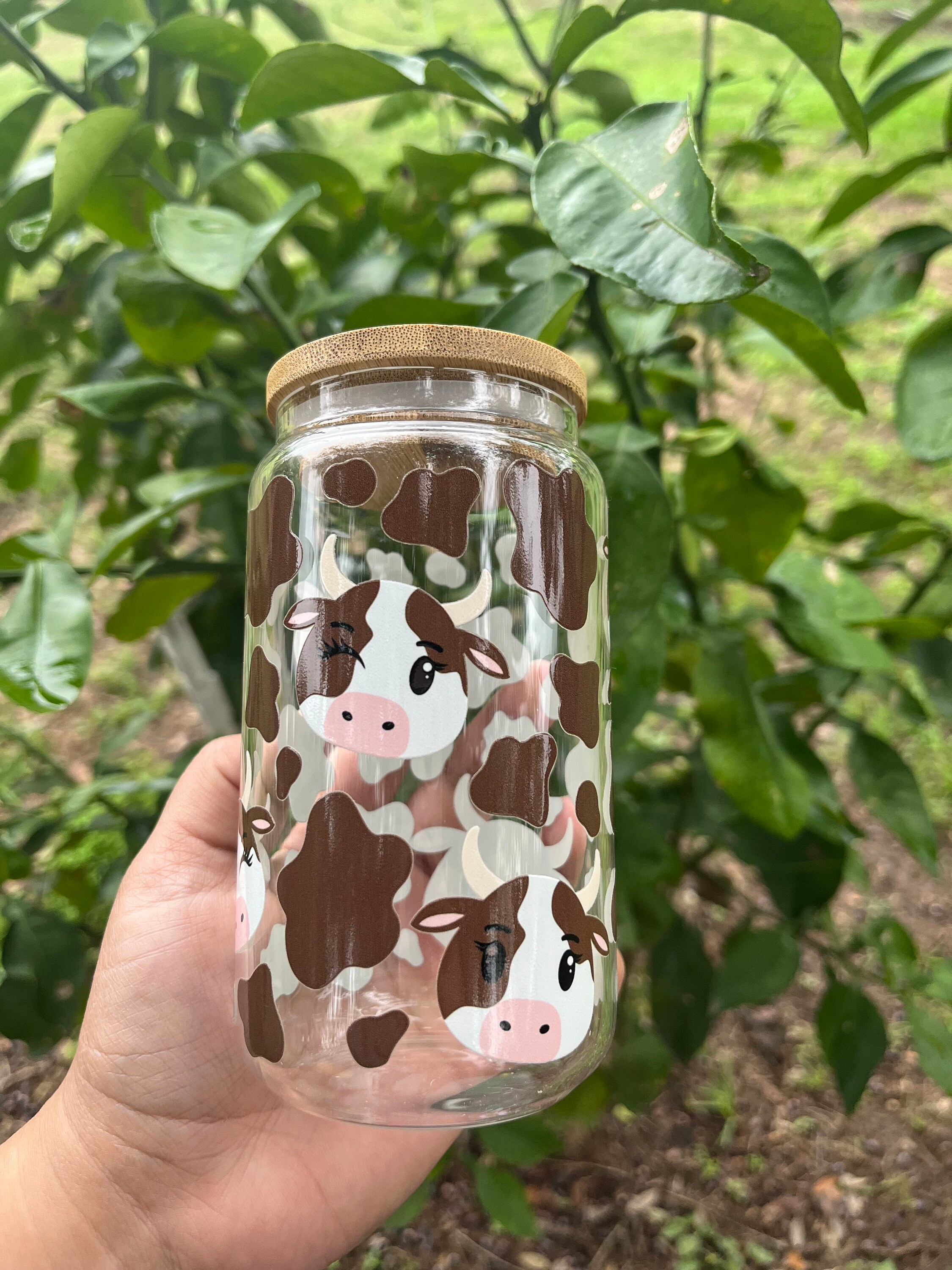 Cow Print Glass Cup Cow Print Libby Cup Cow Print Cup - Etsy