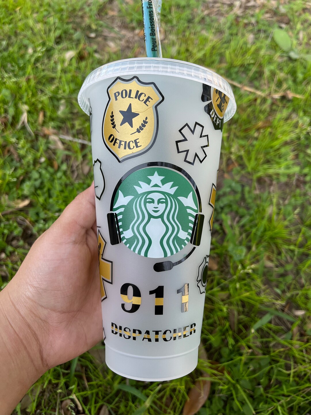 911 Dispatcher Starbucks Cup 24oz, Gift for 911 Dispatchers - Etsy