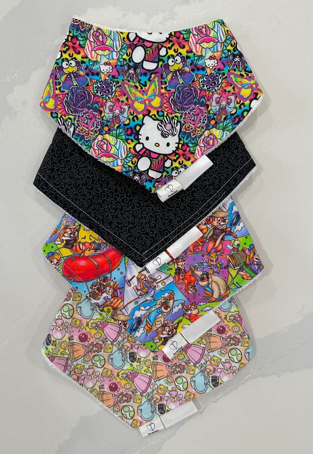 Lisa Frank Hello Kitty, Chip N Dale, Princess Peach Prints Handmade ...