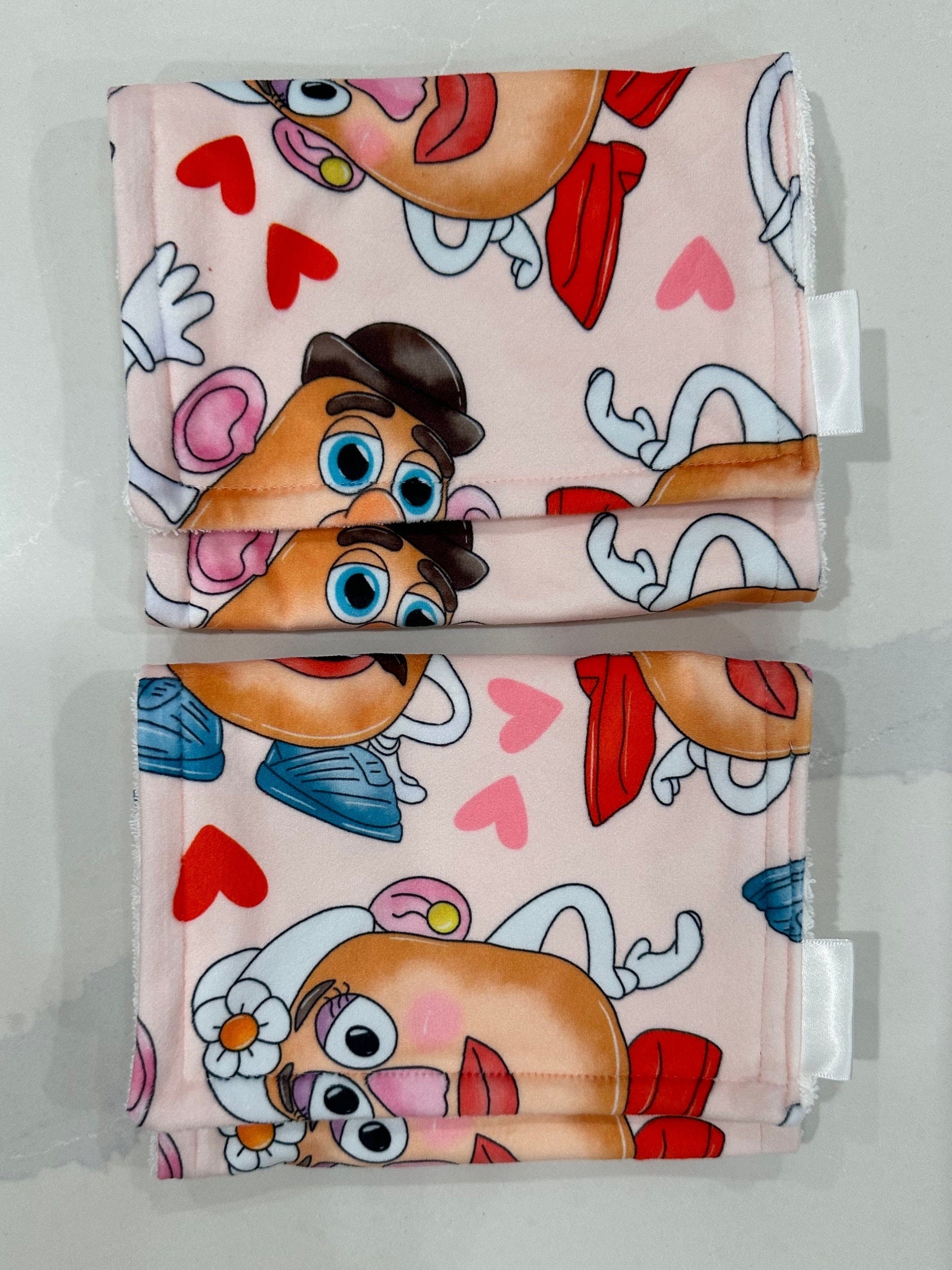 Mr & Mrs Potato Head Disney Minky Burp Cloth Set. Each 17x8 - Etsy