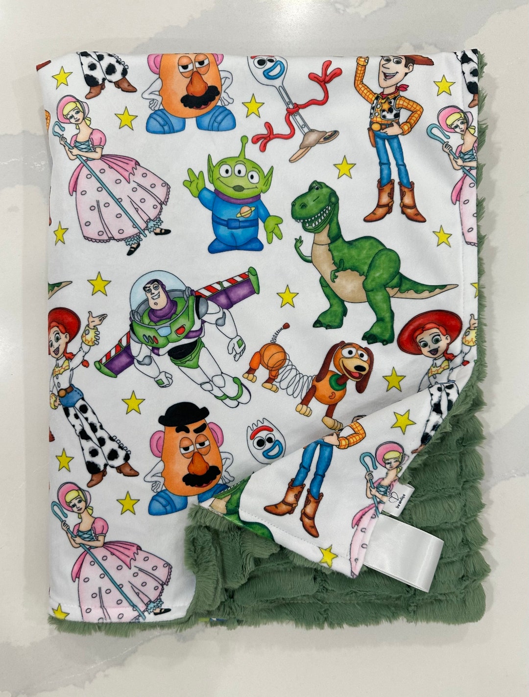 Toy Story Disney Print 28x35 Minky Dot Baby Blanket - Etsy