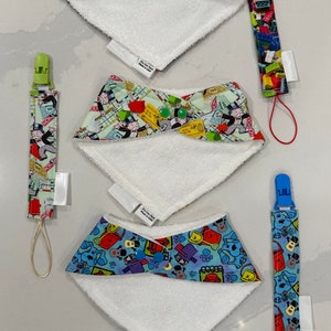 Lego Monopoly Blues Clues Handmade Scarf Bib and Pacifier Clip Set - Etsy
