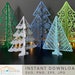 3D Christmas Tree Bundle, Christmas Tree Centerpiece Decor Template, 3D ...