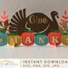 3D Give Thanks Turkey Centerpiece, Thanksgiving Turkey Centerpiece ...