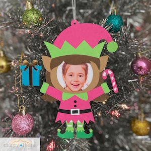 Christmas Photo Elf Ornament ,christmas Decor, Elf Frame Paper Photo ...